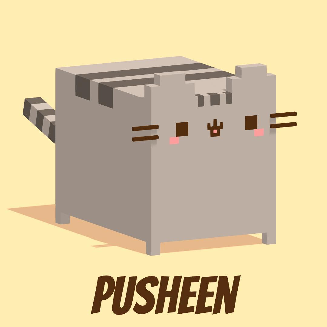 Pusheen : Fan Friday: Voxel_Dude’s Pusheen Voxel Art