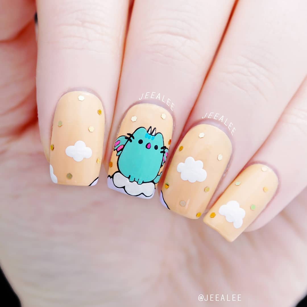Pusheen : Fan Friday: Nailed It! We LOVE This Dragonsheen Manicure!
