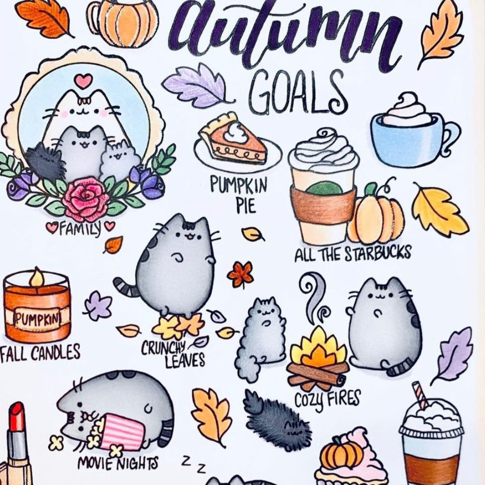 Pusheen : Fan Friday: We're Feeling these Autumn Goals with Pusheen ...